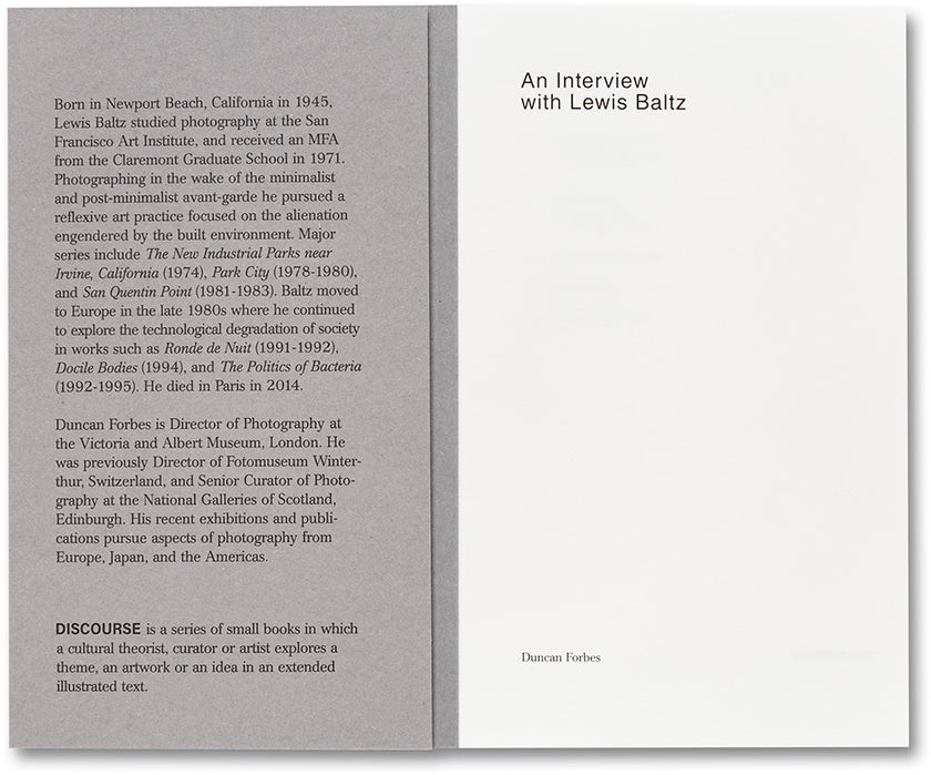 An Interview with Lewis Baltz – MACK